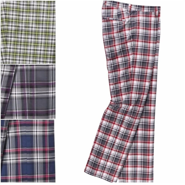 Lobster Tour Golf Milton Funky Smart Trousers Check - Green/Check⛳️ ...
